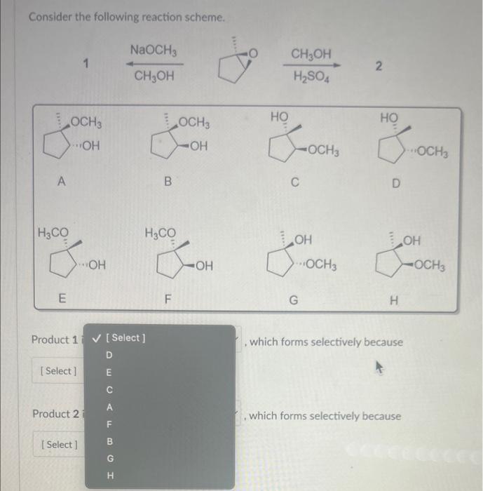 Solved Consider the following reaction scheme. 1CH3OHNaOCH3 | Chegg.com