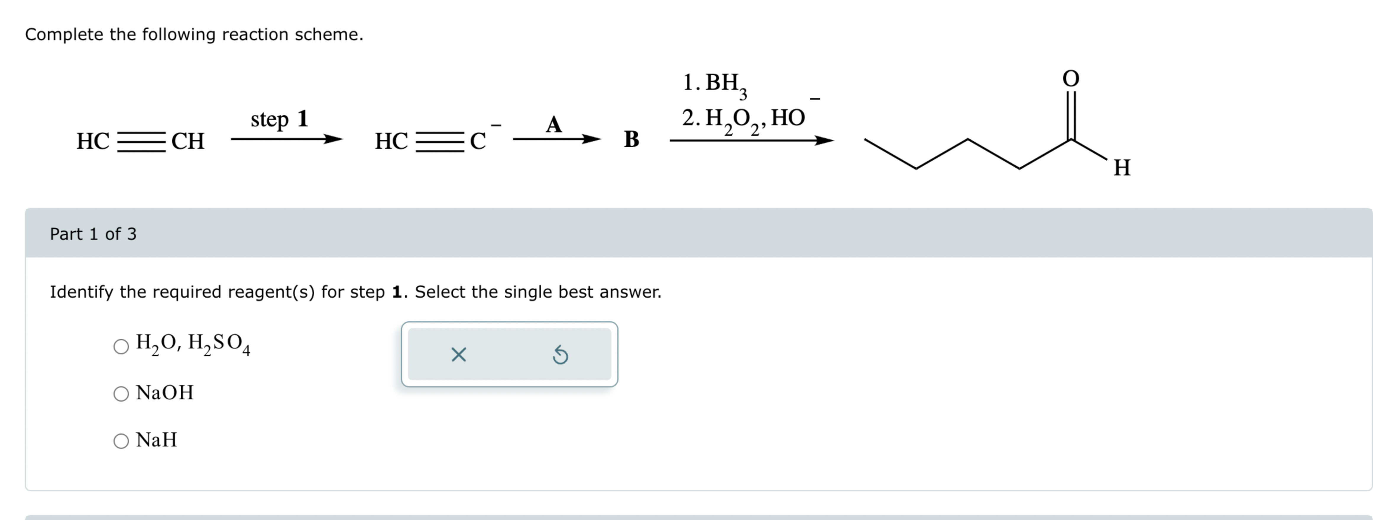Solved Complete the following reaction scheme. ﻿Part 1 ﻿of | Chegg.com