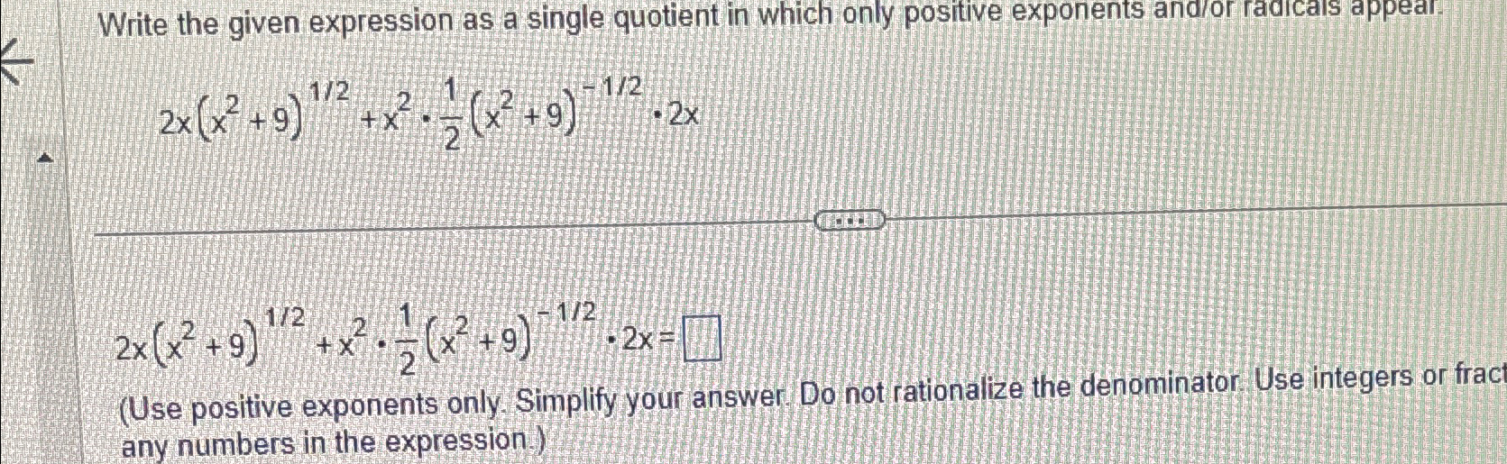 Solved Write the given expression as a single quotient in | Chegg.com