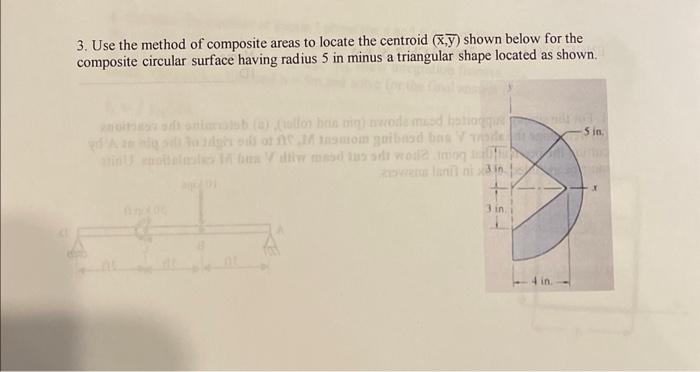Solved 3. Use the method of composite areas to locate the | Chegg.com
