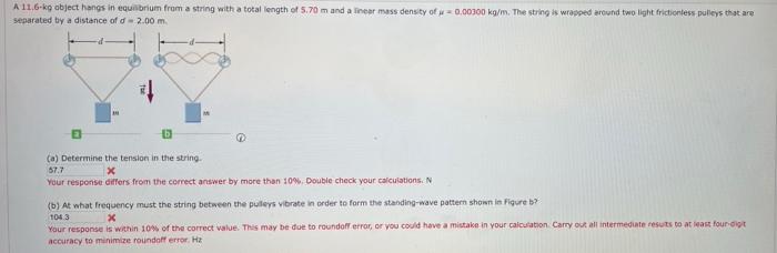 Solved A 11.6-kg object hangs in equilibrium from a string | Chegg.com