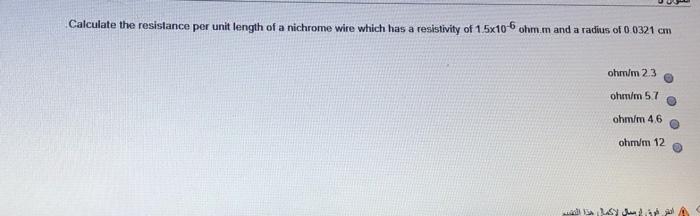 Solved Calculate the resistance per unit length of a | Chegg.com