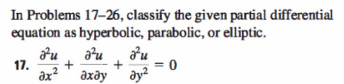 Solved In Problems 17-26, classify the given partial | Chegg.com Solved In Problems 17-26, classify the given partial | Chegg.com
