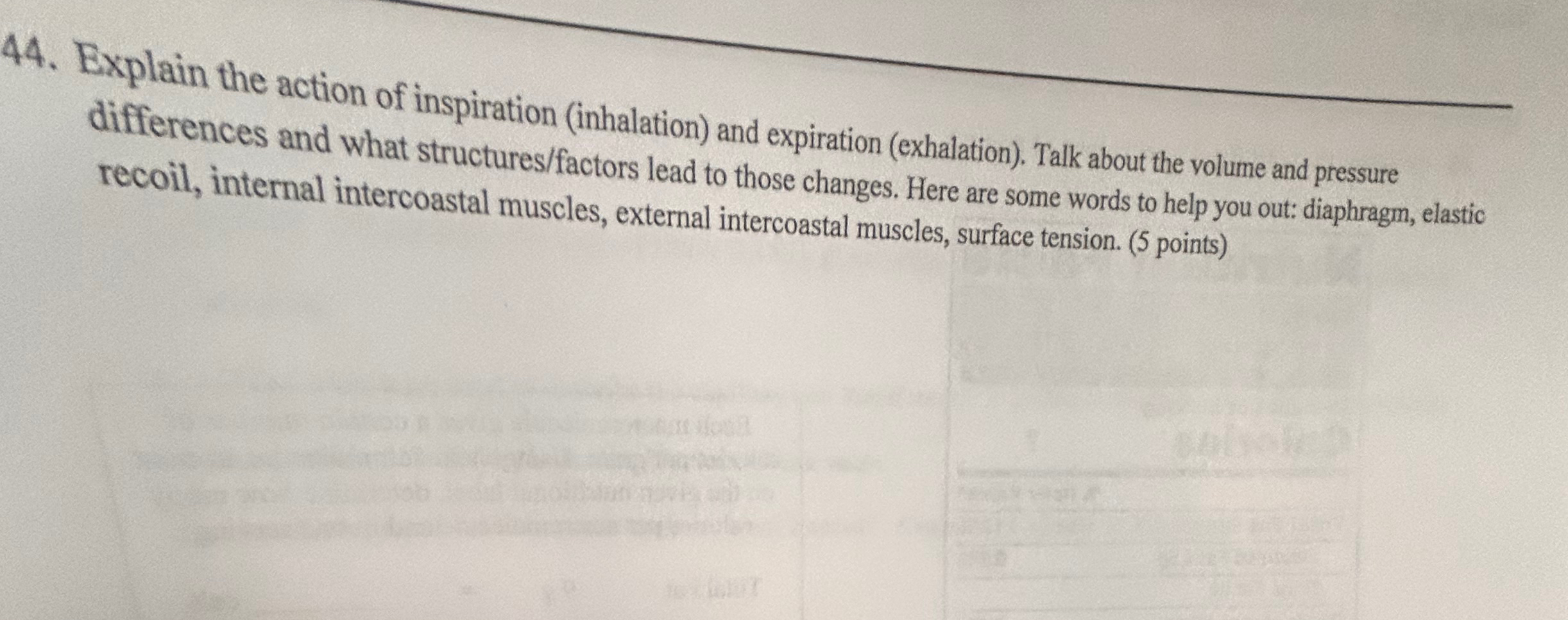 Solved Explain the action of inspiration (inhalation) ﻿and | Chegg.com