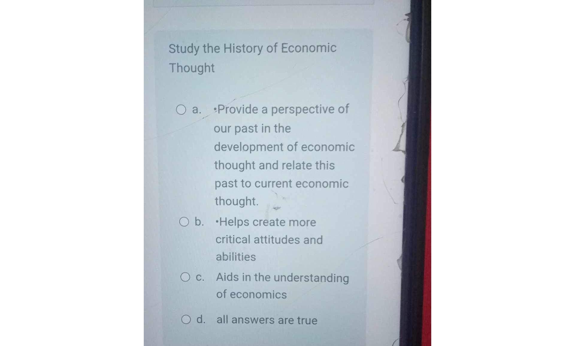Solved Study the History of Economic Thoughta. ﻿:Provide a | Chegg.com