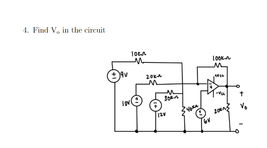 Solved Find Vo ﻿in the circuit | Chegg.com