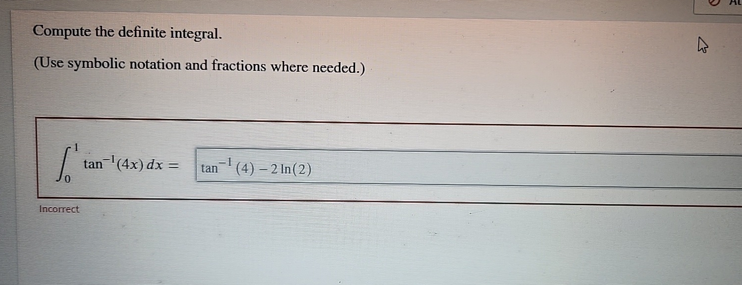 Solved Compute the definite integral.(Use symbolic notation | Chegg.com