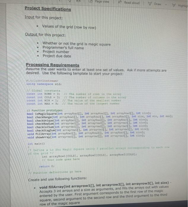 Solved Concepts tested by the program: • Working with one | Chegg.com