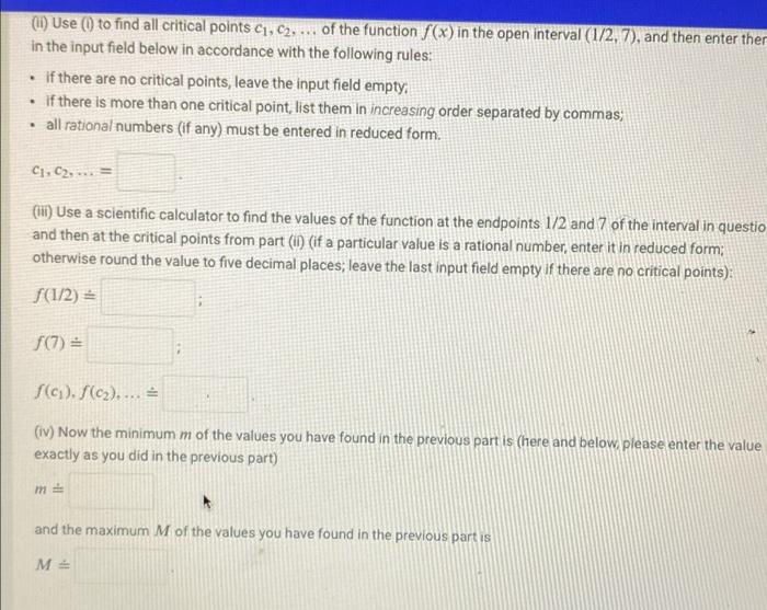 Solved (Min-Max Values of Differentiable Functions). Realize | Chegg.com