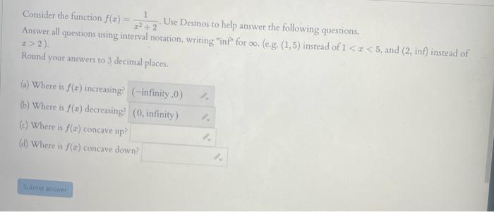 Solved Consider the function f(x)=x2+21. Use Destnos to help | Chegg.com