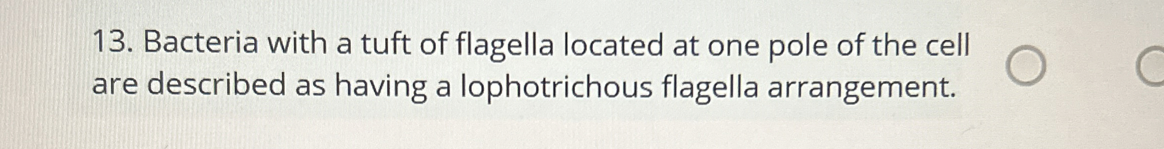 Solved Bacteria with a tuft of flagella located at one pole | Chegg.com