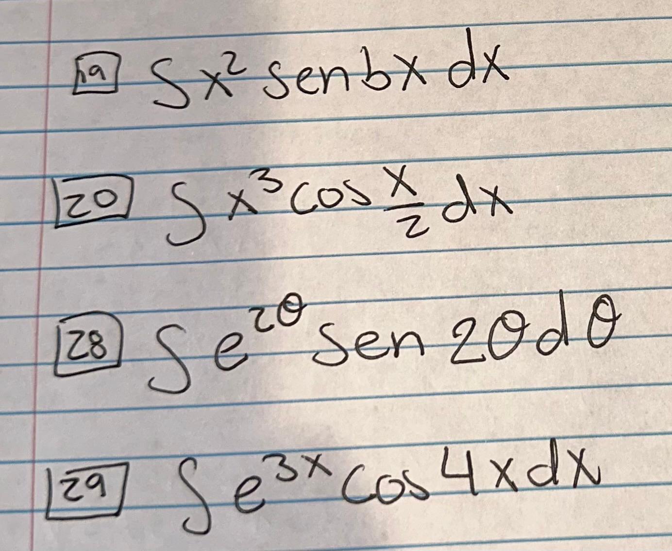 Solved Solve the following problems using the integration by | Chegg.com