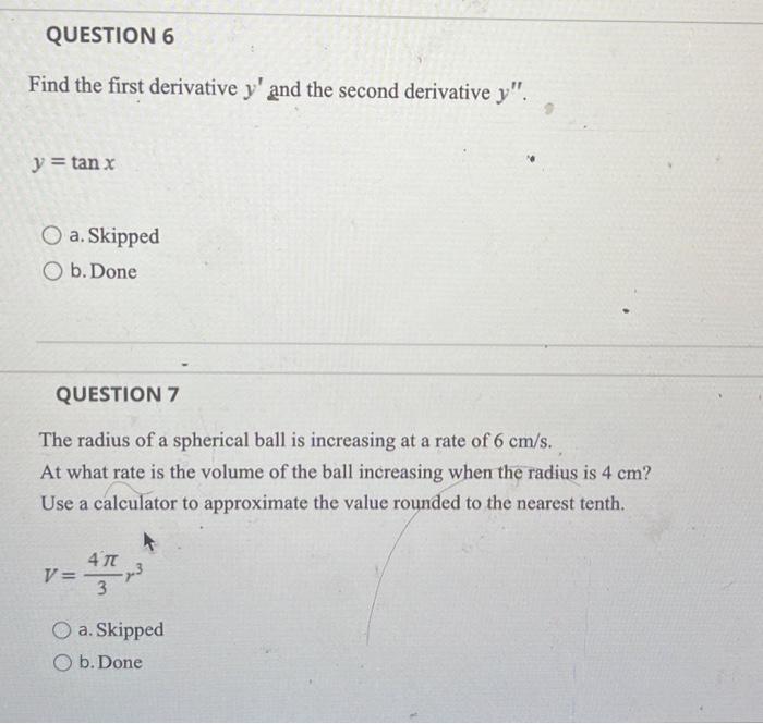 Solved Find the first derivative y′ and the second | Chegg.com