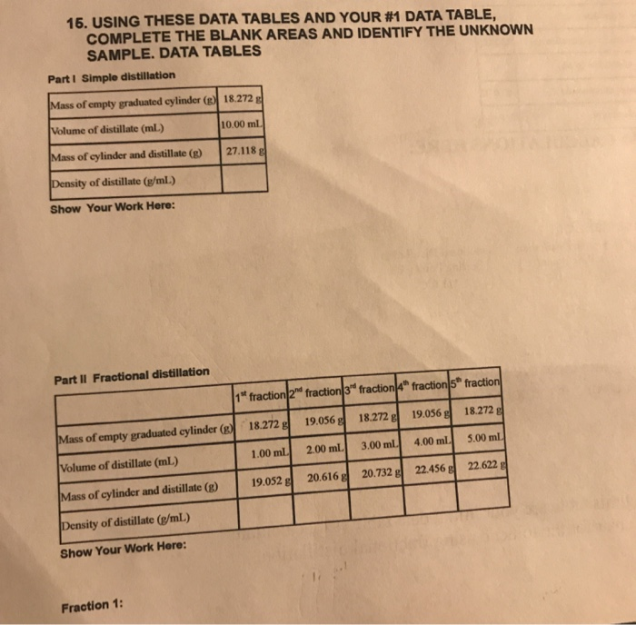 Solved 16. USING THESE DATA TABLES AND YOUR #1 DATA TABLE, | Chegg.com