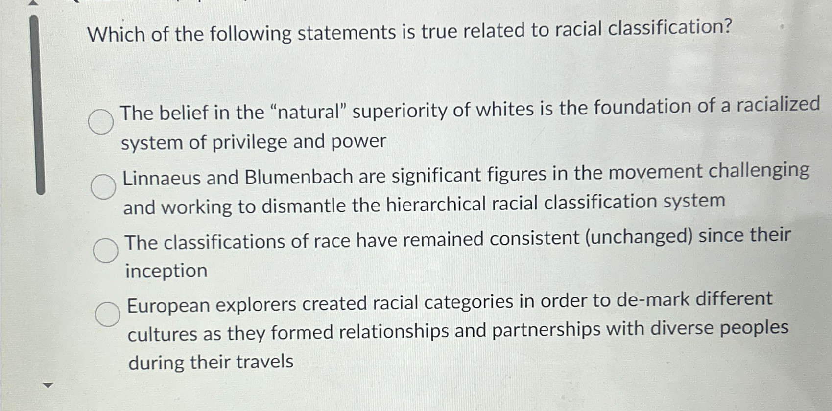 Solved Which of the following statements is true related to | Chegg.com