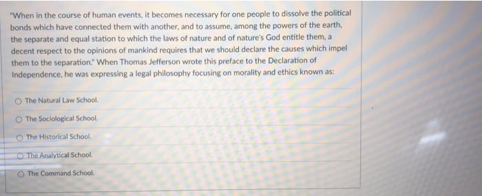 "When in the course of human events, it becomes | Chegg.com