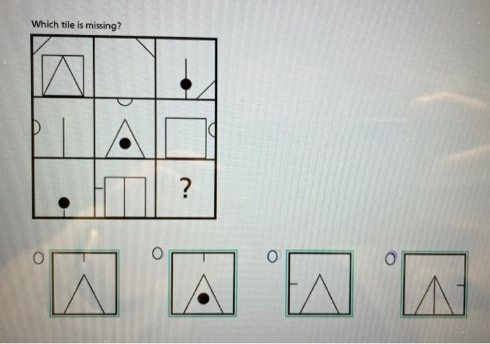 Solved Which tile is missina? | Chegg.com
