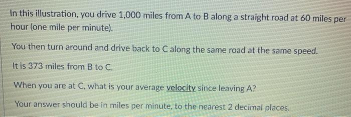 Solved In this illustration, you drive 1,000 miles from A to | Chegg.com