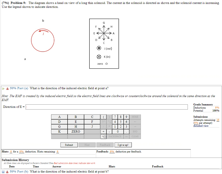 Solved (7%) ﻿Problem 9: The diagram shows a head on view of | Chegg.com