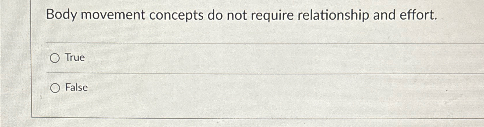 Solved Body movement concepts do not require relationship | Chegg.com