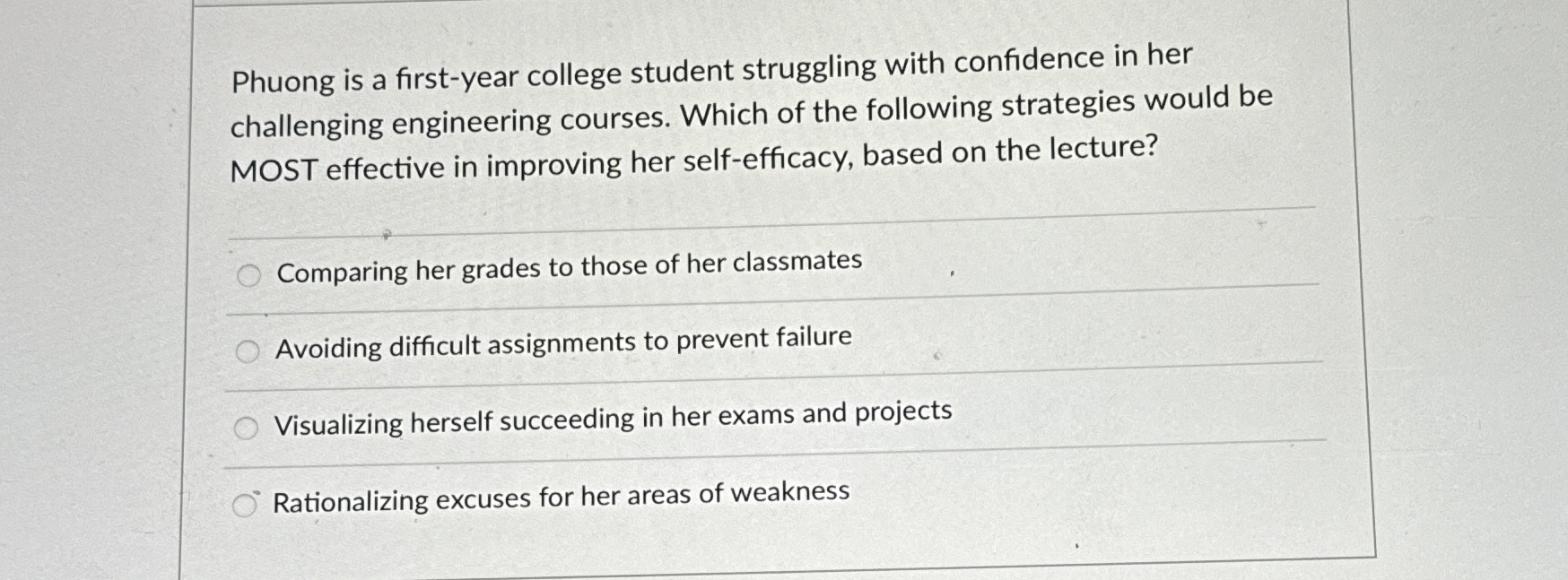 Solved Phuong is a first-year college student struggling | Chegg.com