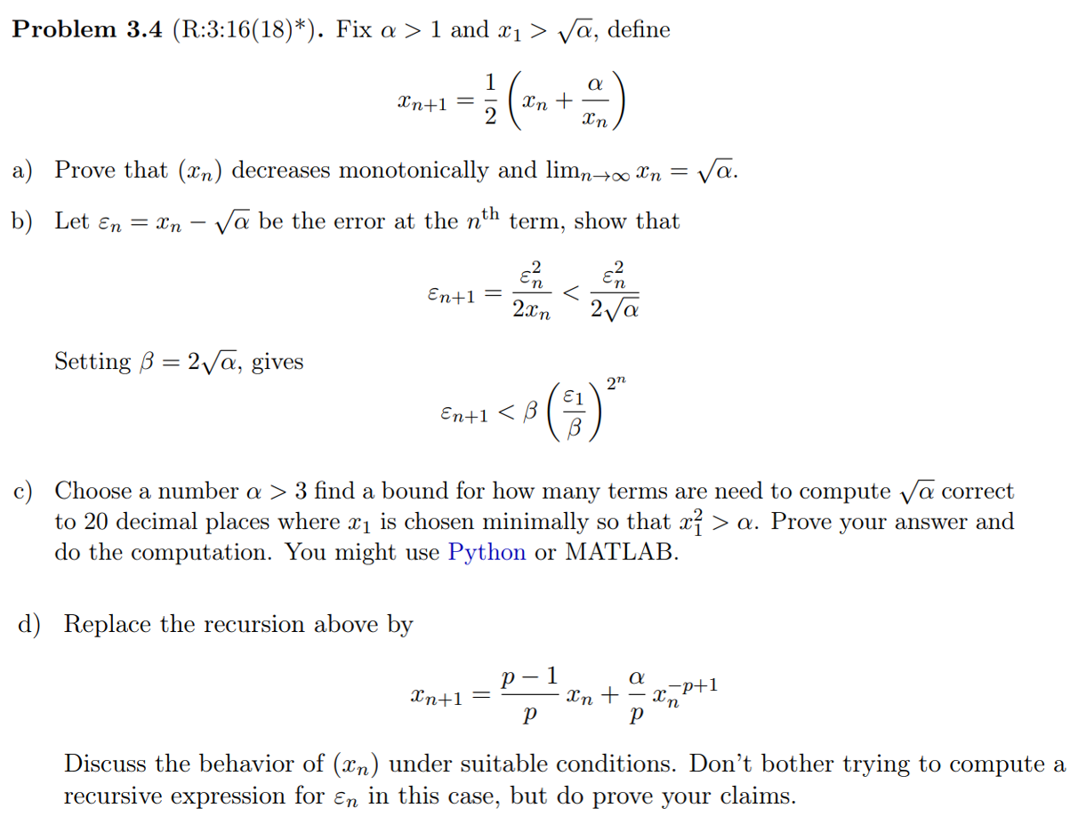 Problem 3.4 ﻿Please read carefully for notation. Fix | Chegg.com