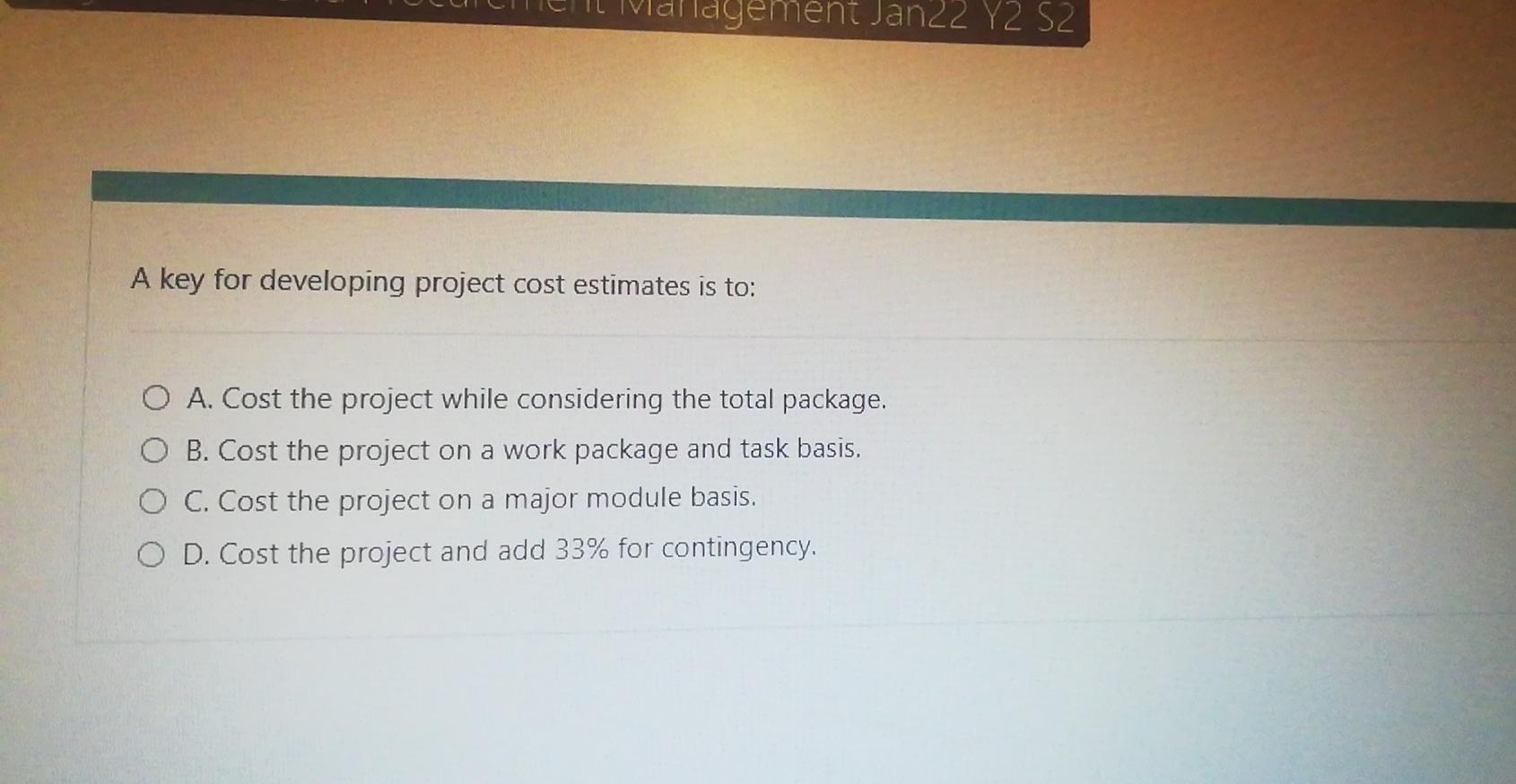 Solved Contingency money is: A. The money that must be | Chegg.com