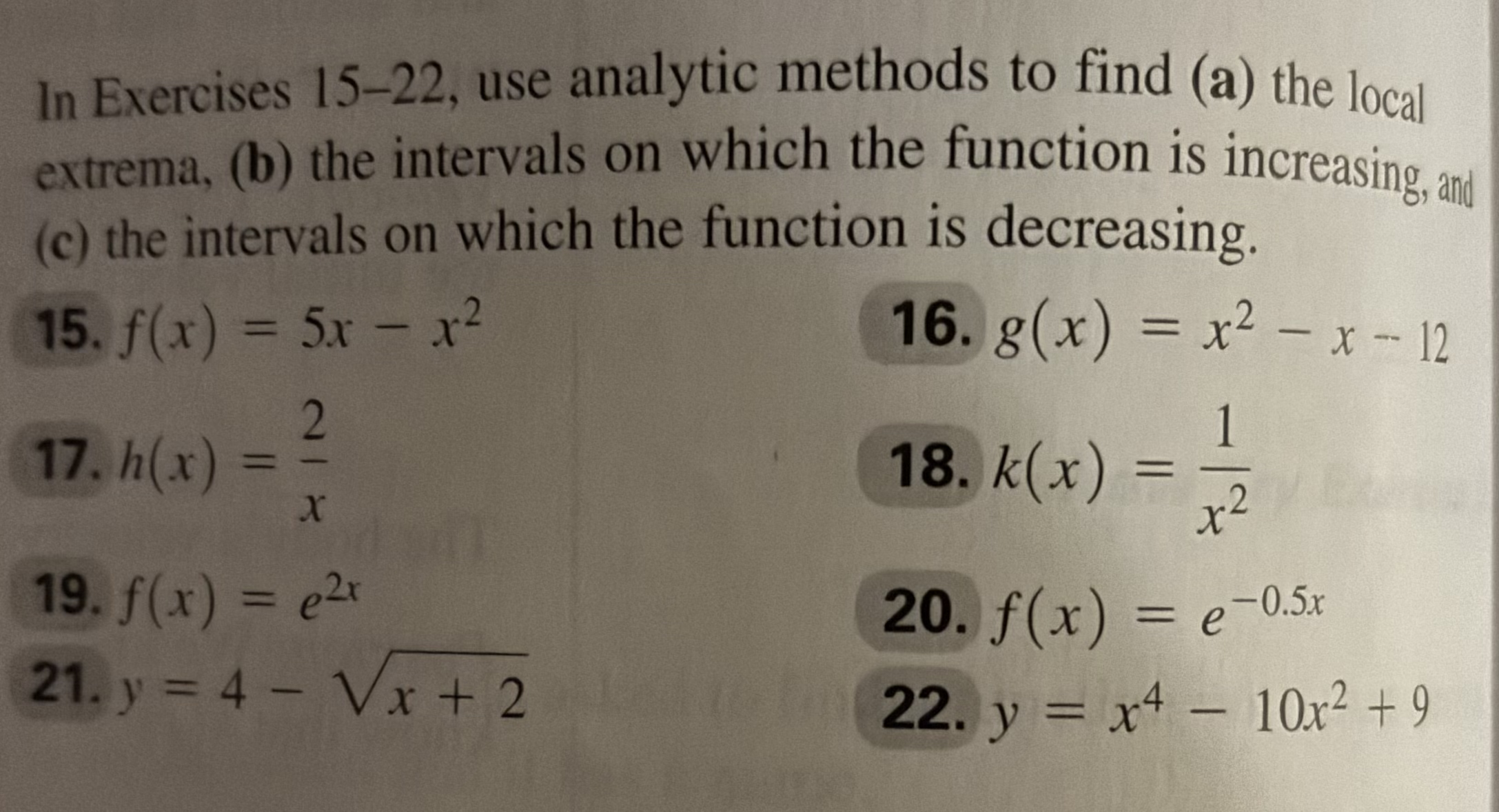 Solved In Exercises 15-22, ﻿use analytic methods to find (a) | Chegg.com