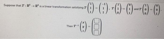 Solved Suppose that T:R3→R3 is a linear transformation | Chegg.com