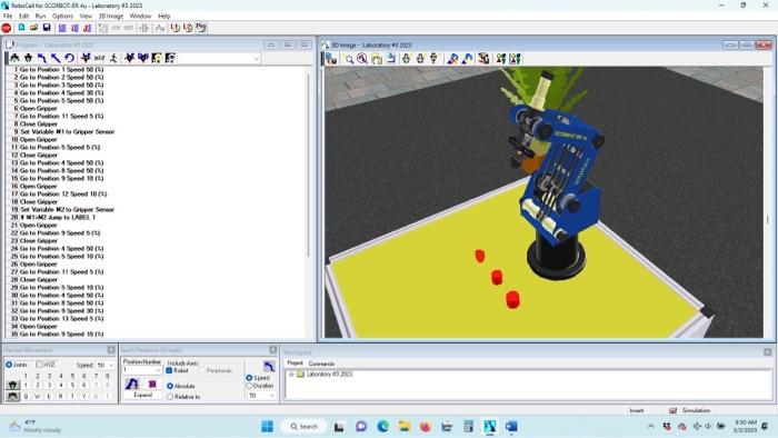 Solved Develop a Robocell program that enables for | Chegg.com