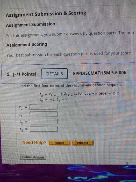 Solved Assignment Submission & Scoring Assignment Submission | Chegg.com