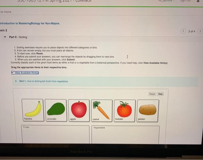 Solved home se Home Introduction to Mastering Biology for | Chegg.com