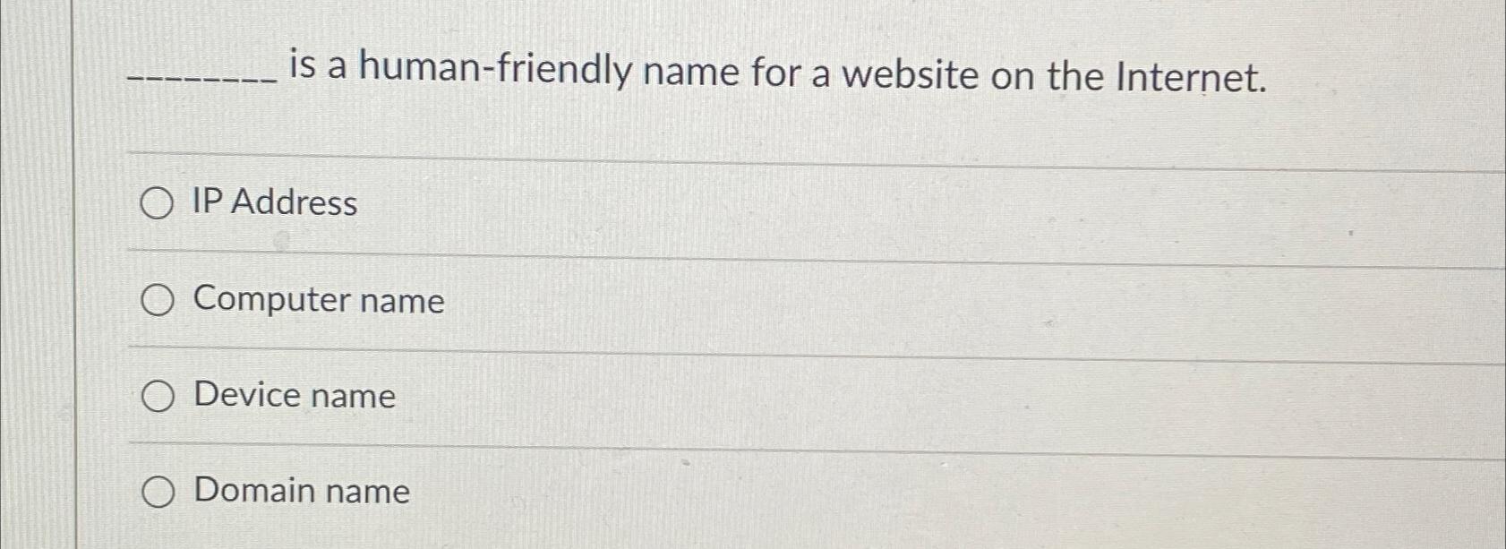 Solved is a human-friendly name for a website on the | Chegg.com