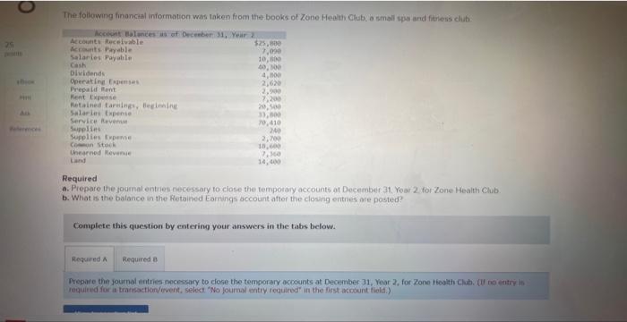 Solved The folfowing financtat information was taken from | Chegg.com