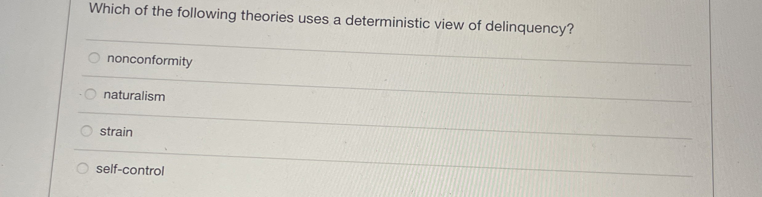 Solved Which of the following theories uses a deterministic | Chegg.com