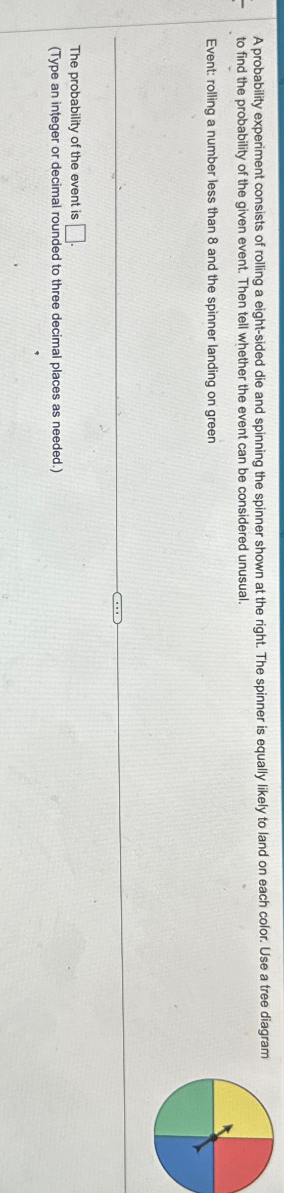 Solved A probability experiment consists of rolling a | Chegg.com