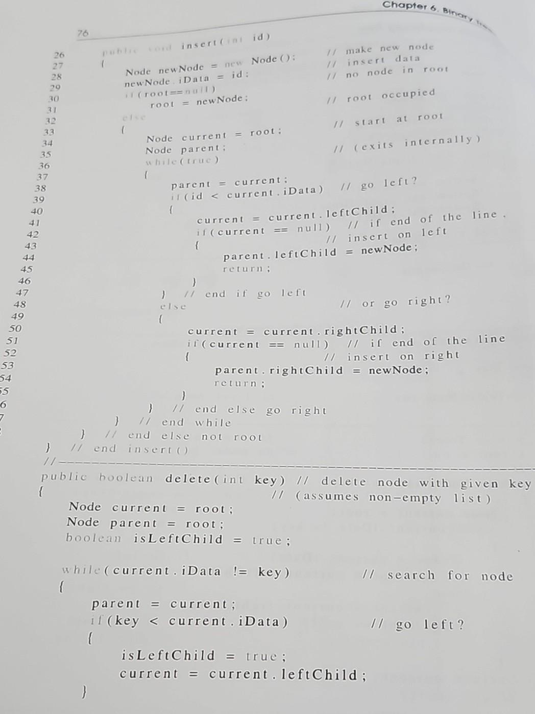 Solved Code 6.2: Class Tree (from book) import java.util.*; | Chegg.com