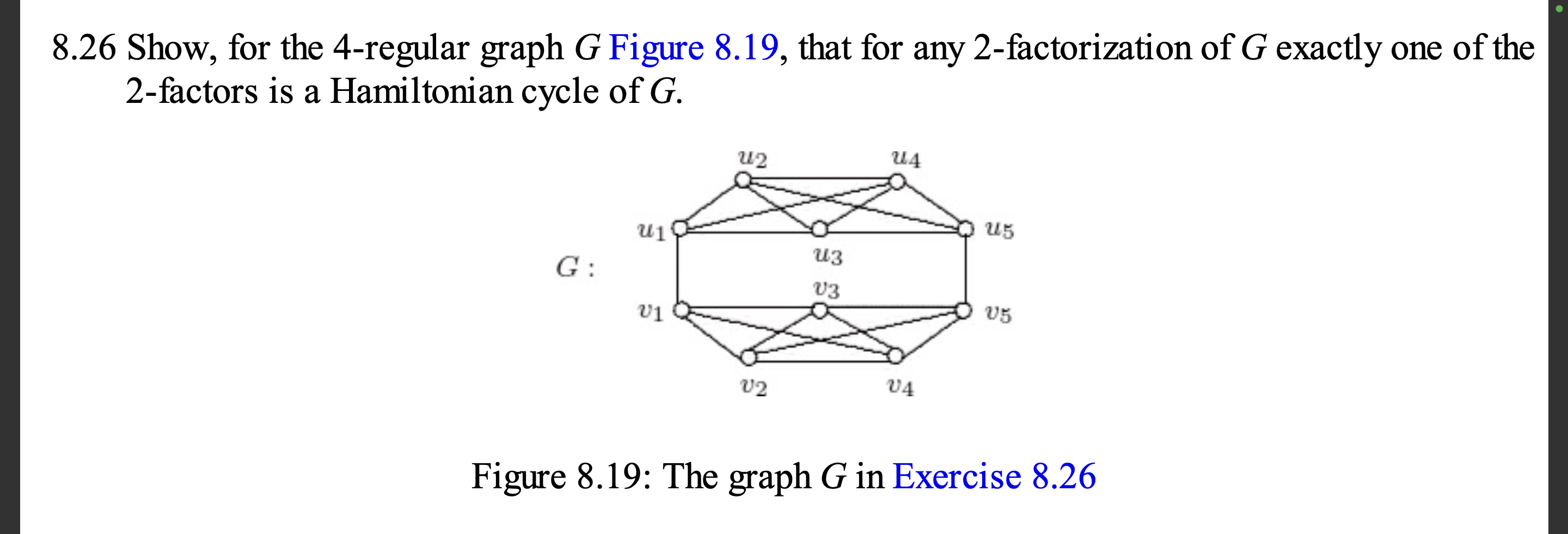 Solved 8.26 ﻿Show, for the 4-regular graph \( ﻿G \) ﻿Figure | Chegg.com