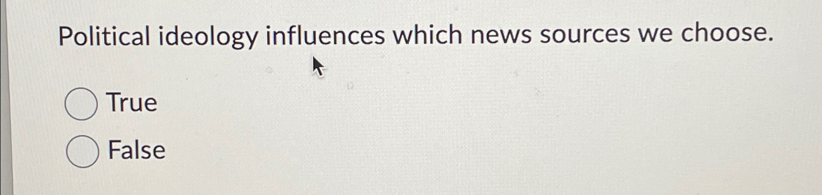 Solved Political ideology influences which news sources we | Chegg.com