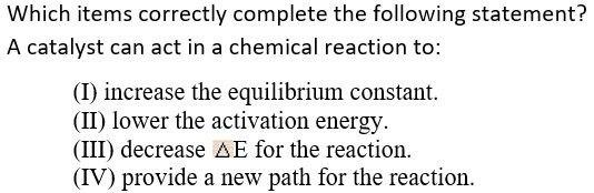 Solved Which items correctly complete the following | Chegg.com