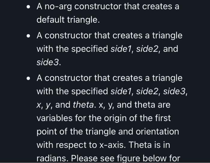 Solved 2. Design a class named Triangle that extends | Chegg.com