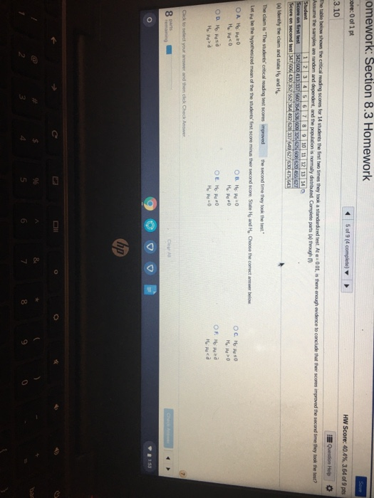 Solved Omework Section 8 3 Homework Save Core 0 Of 1 Pt