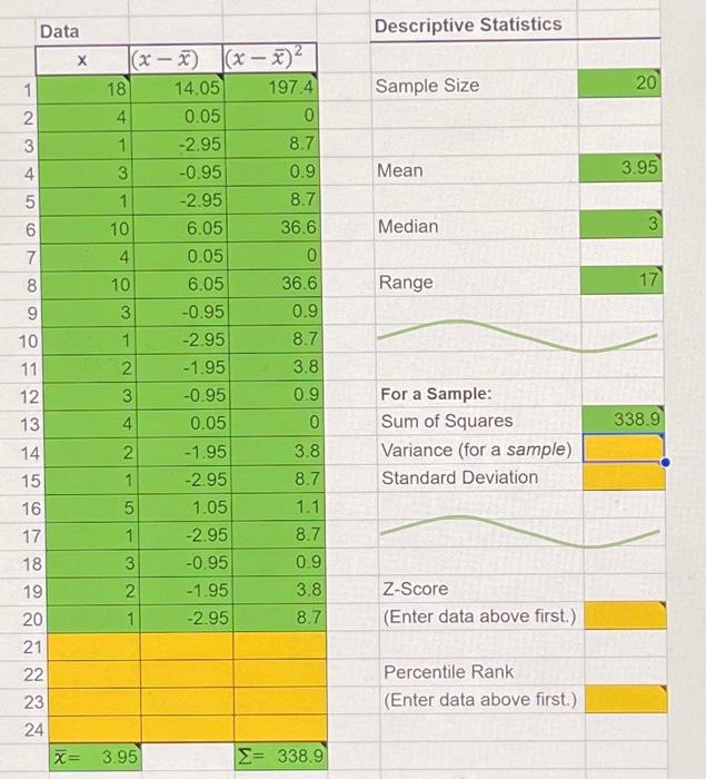 Solved i need help with the variance | Chegg.com