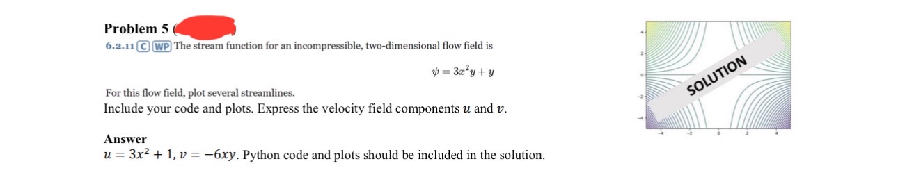 Solved Problem 56.2.11 ﻿C WP The stream function for an | Chegg.com