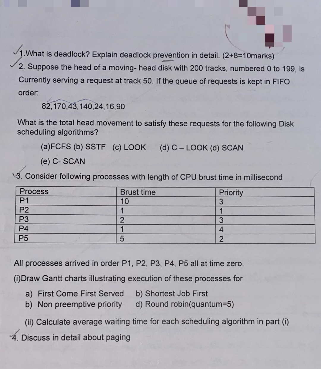Solved What is deadlock? Explain deadlock prevention in | Chegg.com