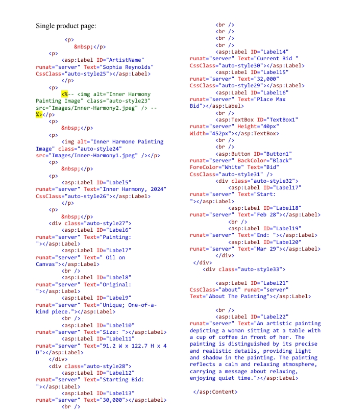 Solved I have the following codes for 2 ﻿pages, products | Chegg.com
