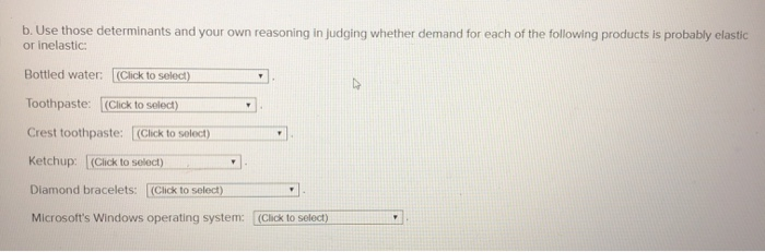 Solved b. Use those determinants and your own reasoning in | Chegg.com
