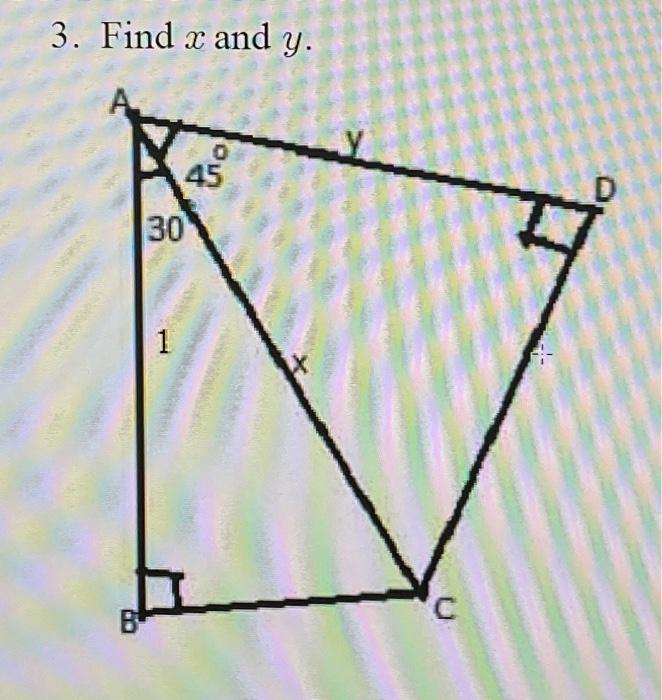 Solved 3. Find x and y. | Chegg.com