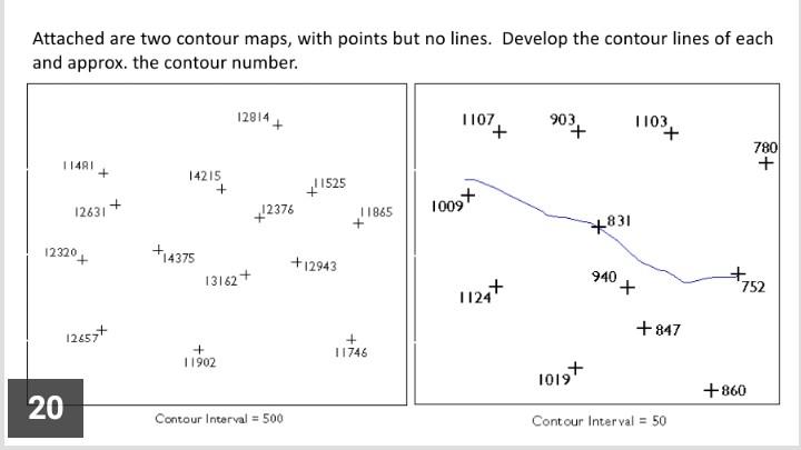 Solved Attached are two contour maps, with points but no | Chegg.com
