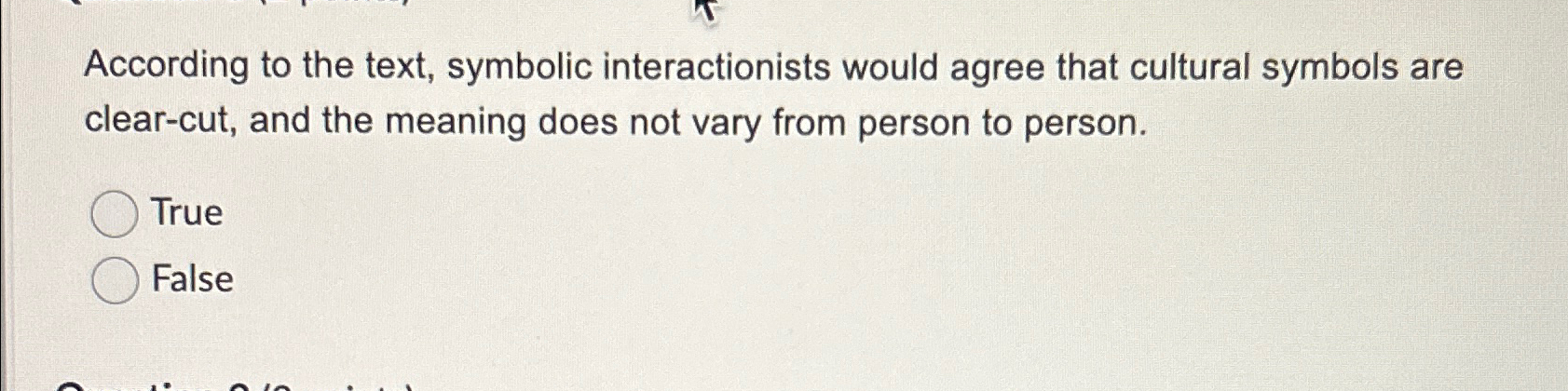 Solved According to the text, symbolic interactionists would | Chegg.com